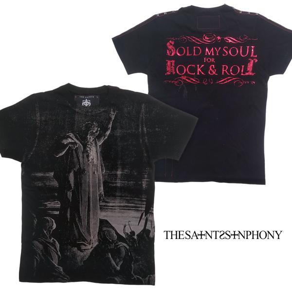 セインツシンフォニー THE SAINTS SINPHONY メンズ Ｔシャツ SABBATH ブラック スタッズ セイントシンフォニー 半袖 シャツ セインツ シンフォニー LAセレブ セレカジ カジュアル ファッション ロック スタイル...