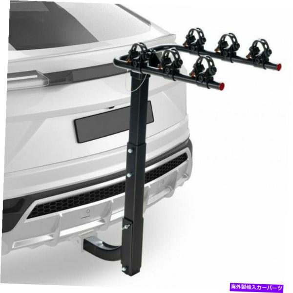 USサイクルキャリア 3バイクヒッチマウントラックダブル折りたたみ自転車キャリアラックw/ 2 "ヒッチレシーバー 3-Bike Hitch Mount Rack Double Folding Bicycle Carrier Rack w/...