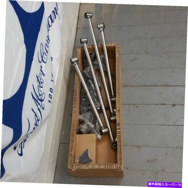 サスペンション 1960-1970 Ford Falcon三角形のリアサスペンション4 4リンクキットストリートクロム 1960-1970 Ford Falcon Triangulated Rear Suspension Four 4 Li...