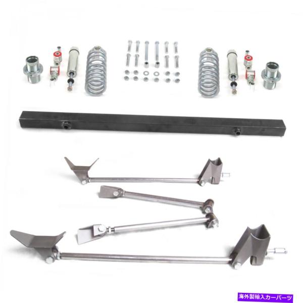 サスペンション 三角測量リア4リンク＆コイルオーバー37 1937フォードピックアップトラックパネルホットロッドV8 Triangulated Rear 4 link &amp; Coilovers 37 1937 Ford Pickup ...