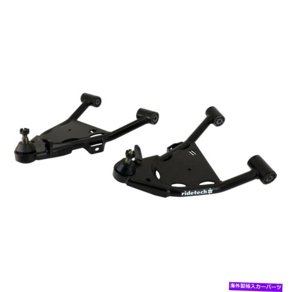 サスペンション サスペンションコントロールアームアームフロントムーグはシボレーアシボレーア2007-2013 For Chevy C1500 88-98 RideTech 11371499 StrongArms Front Lower Co...