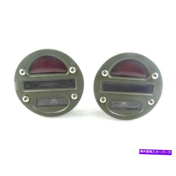 USテールライト Willys MB Ford GPWジープ猫の後ろのテールライト4 "4ガラス Willys MB Ford GPW Jeep Cat Eye Rear Tail Light 4" With 4 Glass