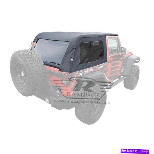 Soft Top Rampage 109935フレームレスソフトトップキットセロスコストフィット07-18ラングラー（JK） Rampage 109935 Frameless Soft Top Kit Sailcloth Fits 07-1...
