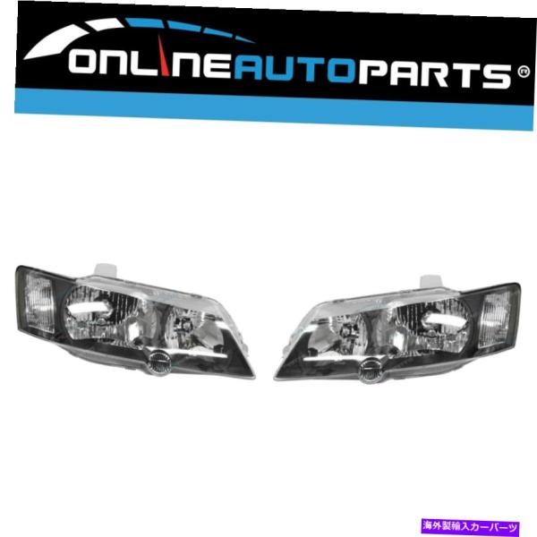 USヘッドライト ヘッドライトブラックペアLH + RHヘッドランプSSスーツホールデンコモドレvy 2002~2004 Headlights BLACK PAIR LH+RH Head Lamps SS suits Holden Comm...