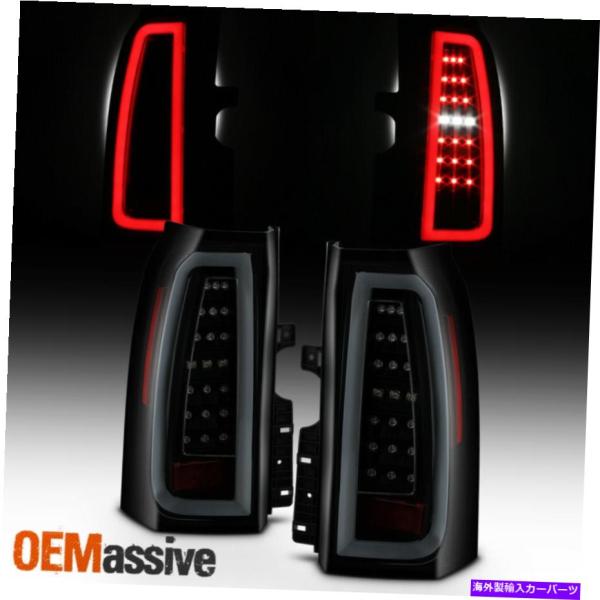 USテールライト フィット2015-2020 Chervy Tahoe /郊外のブラックスモークフルLED DRLチューブテールライト Fits 2015-2020 Chervy Tahoe/Suburban Black Smoked Fu...