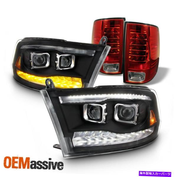 USテールライト [19アップグレード] FIT 09-18 RAM HI / LOプロジェクターハウジング+電球|マウサー赤いLEDテールライト [19 UPGRADE]Fit 09-18 Ram Hi/Lo Projector Hous...