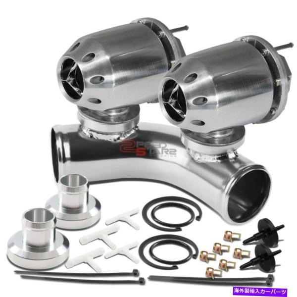 ターボチャージャー SSQV 2.5 "70肘二重フランジパイプ+タイプ1ターボチャージャーBOV X2シルバー SSQV 2.5" 70 ELBOW DUAL FLANGE PIPE+TYPE-1 TURBOCHARGER BLOW OF...