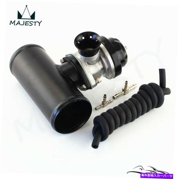ターボチャージャー ターボチャージャーBOVブローオフバルブタイプS / RS + 3 "合金フランジアダプターパイプブラック Turbo Charger BOV Blow Off Valve Type-S/RS + 3" Alloy Fl...