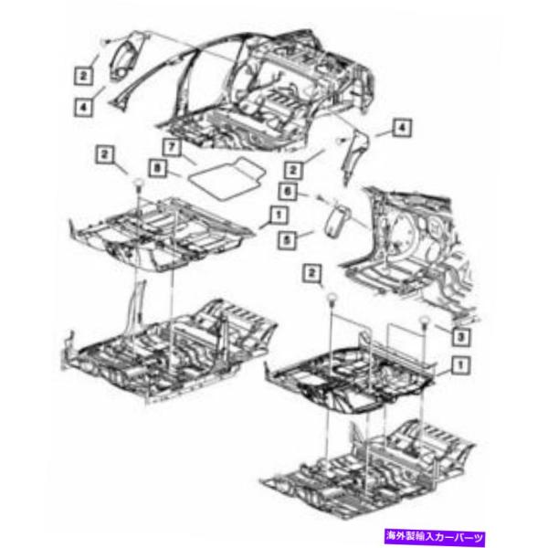 Floor Mat 純正MOPARロア - ロングドットセット82205972-オリジナルのタイトルを表示 純正 Mopar フロア-フロントマットキット 82205972- show original title