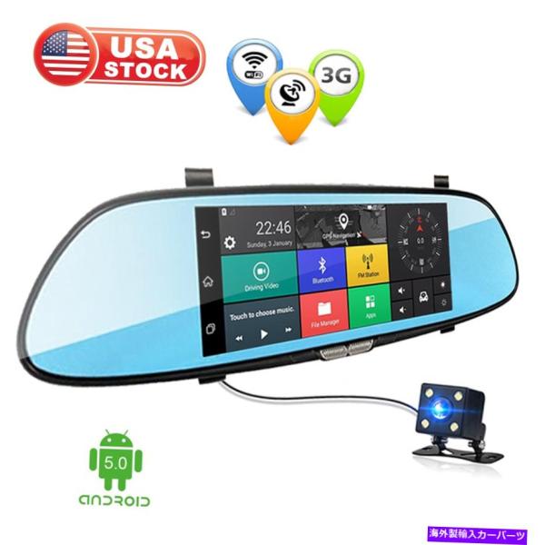 rear view mirror 7 "1080pタッチスクリーン3gアンドロイド車の背面図ミラーDVRデュアルレンズカメラWiFi 7" 1080P Touch Screen 3G Android Car Rear View Mirror...