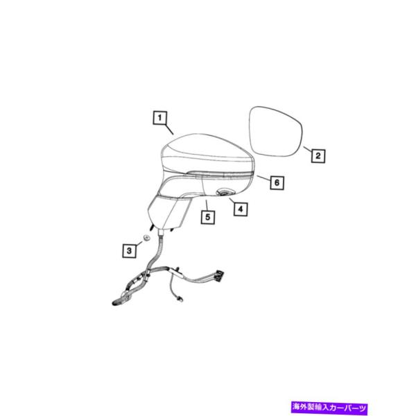 rear view mirror 純正MOPAR外観リアウォール右5 RM 221 LBAD-オリジナルのタイトルを表示 純正 MOPAR 外側 リアビュー ミラー 右 5 RM 221 LBAD- show original title