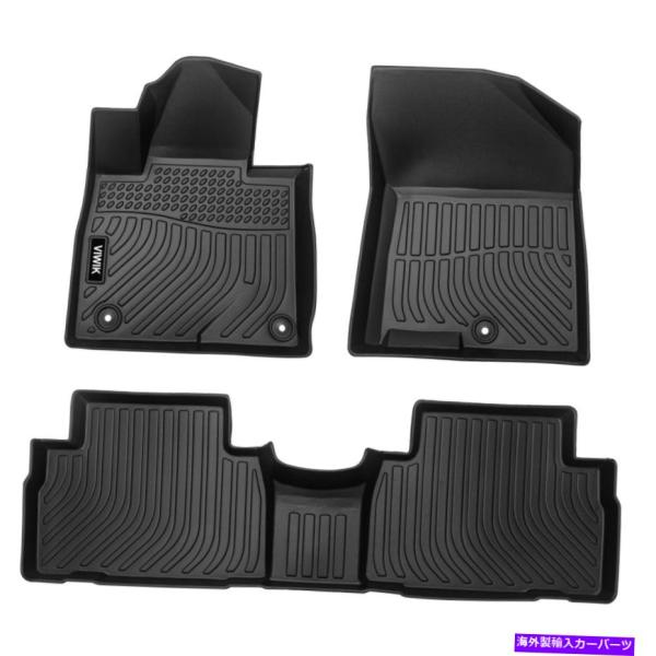 Floor Mat 2019年のヴィウィク2020年代代サンタフロアマットライナー防水ブラックゴム VIWIK For 2019 2020 Hyundai Santa Fe Floor Mats Liner Waterproof Black...