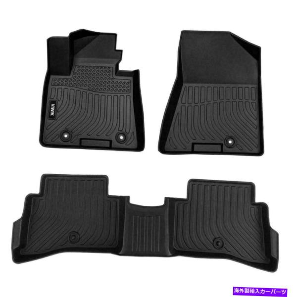 Floor Mat フロアマットライナー3D KIA Sportage 2017-2021 TPE ViwikのためのBlackフィット Floor Mats Liner 3D Molded Black Fits For Kia Sport...