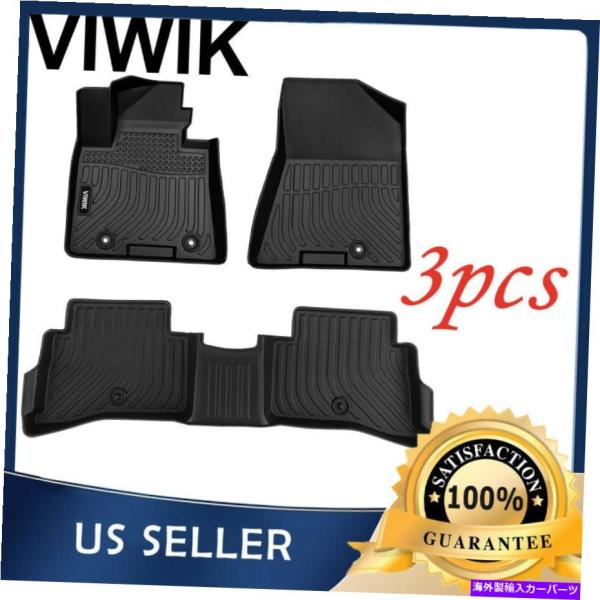 Floor Mat フロアマットライナー3D KIA Sportage 2017-2021 TPE ViwikのためのBlackフィット Floor Mats Liner 3D Molded Black Fits For Kia Sport...
