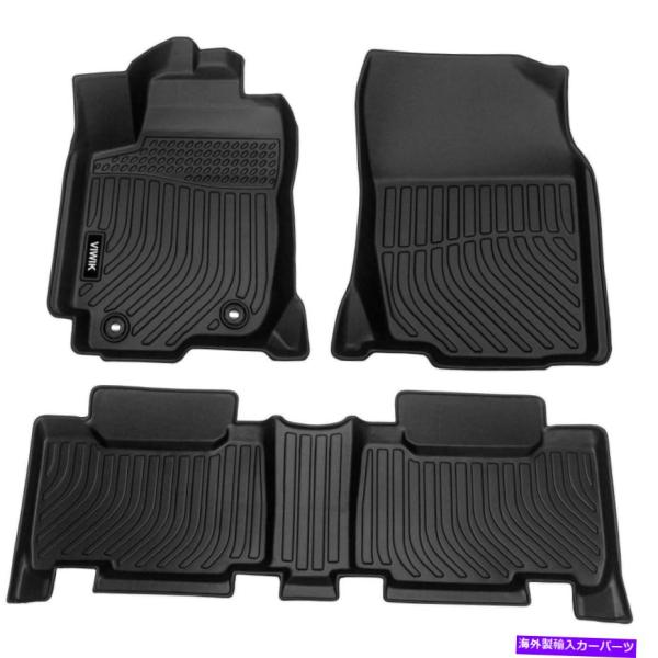 Floor Mat フロアマットライナー2013-2018トヨタRAV4すべての天気ゴム3D Viwik US Floor Mats Liners For 2013-2018 Toyota RAV4 All Weather Black Ru...