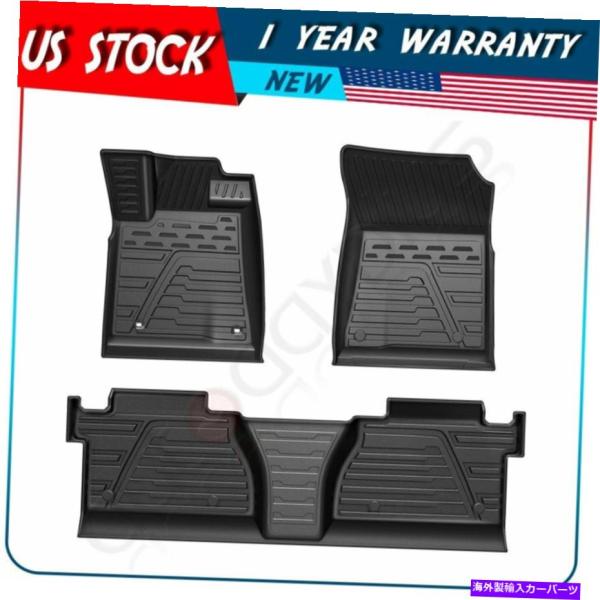Floor Mat トヨタツンドラ2014 15 17 17 18 20 2021フロントリアブラックTPE Floor Mats For Toyota Tundra 2014 15 16 17 18 19 20 2021 Front Re...