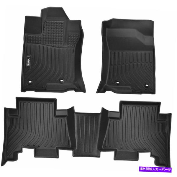 Floor Mat フロアマットライナー、2013-2021トヨタ4Runnerすべての天気ブラックViwik Floor Mats Liners For 2013-2021 Toyota 4Runner All Weather Black...