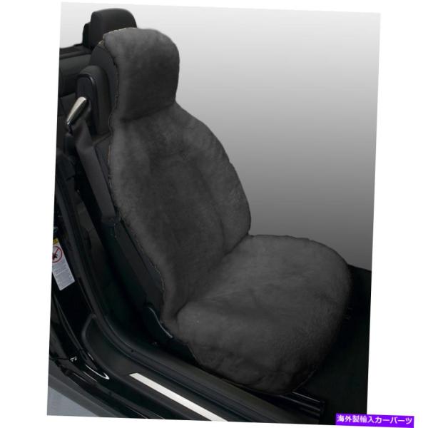 シートカバー 灰色のサイドレスシープスキンシートカバースーパー密集100％純正オーストラリアメリノ Gray Sideless Sheepskin Seat Cover Super Dense 100% Genuine Australian...