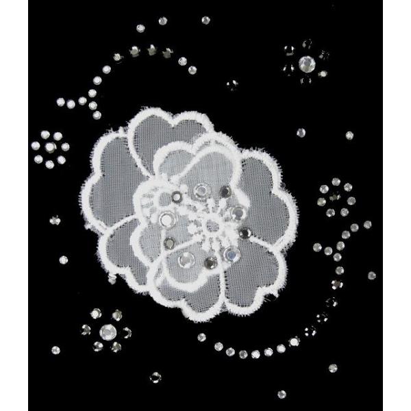 商品説明クリスタルとブラックのストーンを使用し、2つの花を重ねました。商品番号：CL1002 JANコード：4571203043010サイズ：Ｈ8.5×Ｗ7.7----------------------------------------...