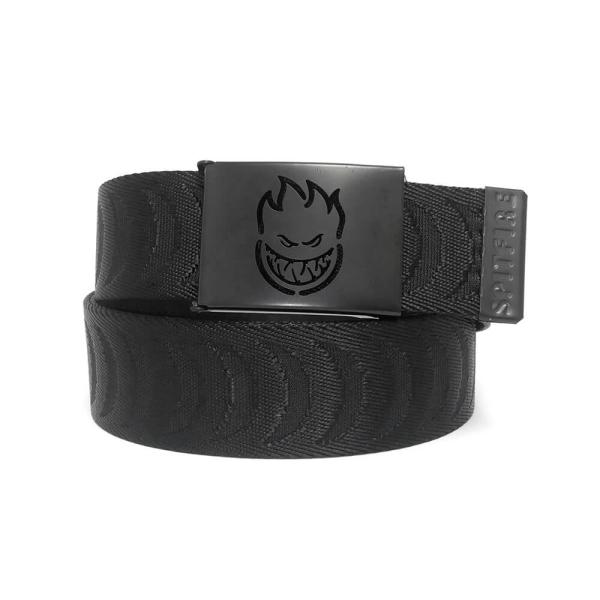 【SPITFIRE / BELT】スケボー・スケートボードのウィールブランド、SPITFIRE（スピットファイヤー）。SWIRL 模様がジャガード織で表現されたウェブベルトです。バックルにはカットアウトロゴが施されています。サイズ：約121...