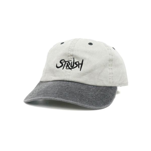 【STRUSH / CAP】大阪発信のスケボー・スケートボードのウィールブランド、STRUSH（ストラッシュ）のキャップです。フロントに刺繍ロゴが施されています。アジャスター（ストラップバック）で調節して被ります。【素材】コットン 100%...