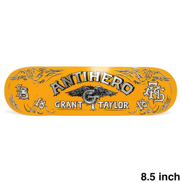 【ANTIHERO / DECK】スケボー・スケートボードの老舗デッキブランド、ANTIHERO（アンチヒーロー）。長さ：80.9cm　/　幅：21.6cmノーズ：18.2cm　/　テール：16.9cmウィールベース：35.7cmコンケーブ...