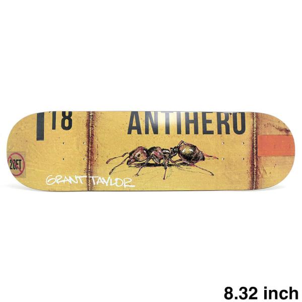 【ANTIHERO / DECK】スケボー・スケートボードの老舗デッキブランド、ANTIHERO（アンチヒーロー）。長さ：80.5cm　/　幅：21.2cmノーズ：18.2cm　/　テール：17.1cmウィールベース：35.5cmコンケーブ...