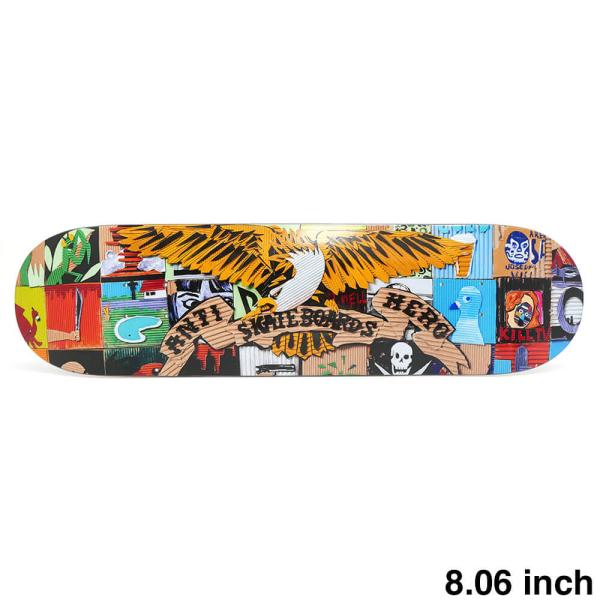 【ANTIHERO / DECK】スケボー・スケートボードの老舗デッキブランド、ANTIHERO（アンチヒーロー）。長さ：81.0cm　/　幅：20.5cmノーズ：18.0cm　/　テール：17.2cmウィールベース：35.9cmコンケーブ...