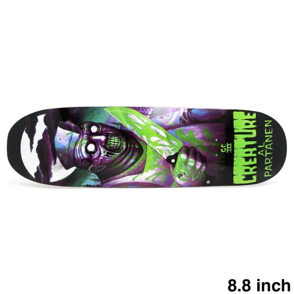 【CREATURE / DECK】スケボー・スケートボードのデッキブランド、CREATURE（クリーチャー）。長さ：81.9cm　/　幅：22.4cmノーズ：18.1cm　/　テール：17.6cmウィールベース：36.4cmコンケーブ：中　...