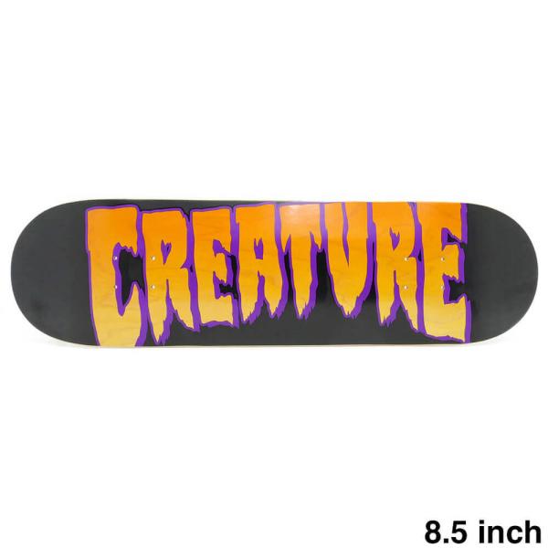 【CREATURE / DECK】スケボー・スケートボードのデッキブランド、CREATURE（クリーチャー）。長さ81.0cm　幅21.4cm　ノーズ18.4cm　テール17.2cmウィールベース35.5cm　コンケーブ（中）　/　キック（...