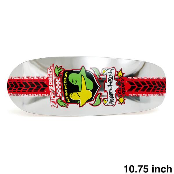 【KROOKED / DECK】MARK GONZALES が手掛けるスケボー・スケートボードのデッキブランド、KROOKED（クルキッド）。長さ：76.4cm　/　幅：27.3cmノーズ：14.6cm　/　テール：16.1cmウィールベー...