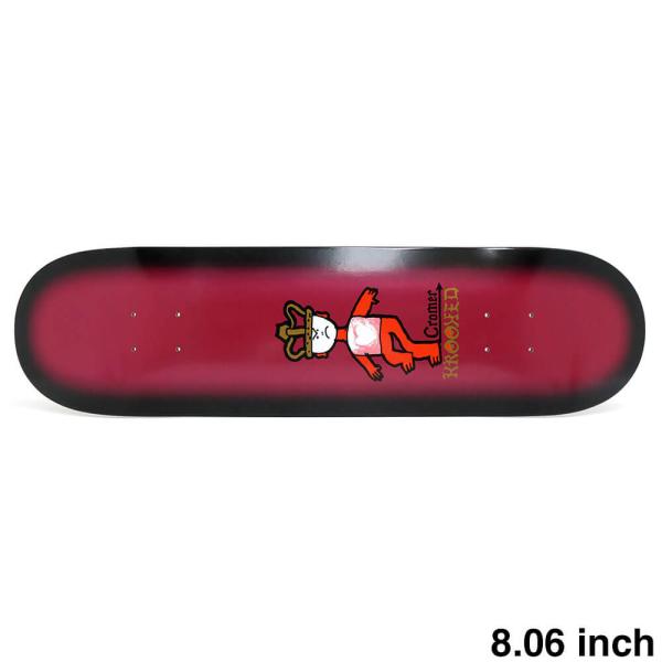 【KROOKED / DECK】MARK GONZALES が手掛けるスケボー・スケートボードのデッキブランド、KROOKED（クルキッド）。長さ：80.9cm　/　幅：20.5cmノーズ：17.8cm　/　テール：17.3cmウィールベー...