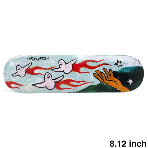 【KROOKED / DECK】MARK GONZALES が手掛けるスケボー・スケートボードのデッキブランド、KROOKED（クルキッド）。長さ：81.3cm　/　幅：20.7cmノーズ：18.3cm　/　テール：17.4cmウィールベー...