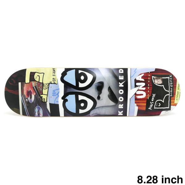 【KROOKED / DECK】MARK GONZALES が手掛けるスケボー・スケートボードのデッキブランド、KROOKED（クルキッド）。長さ：80.5cm　/　幅：21.0cmノーズ：18.1cm　/　テール：16.8cmウィールベー...