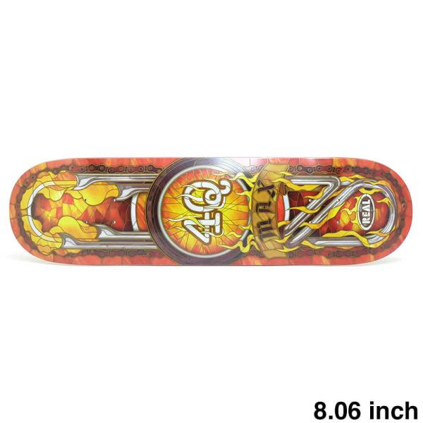 【REAL / DECK】サンフランシスコ発信のスケボー・スケートボードの老舗デッキブランド、REAL（リアル）。長さ：81.0cm　/　幅：20.5cmノーズ：17.9cm　/　テール：17.1cmウィールベース：35.9cmコンケーブ：...