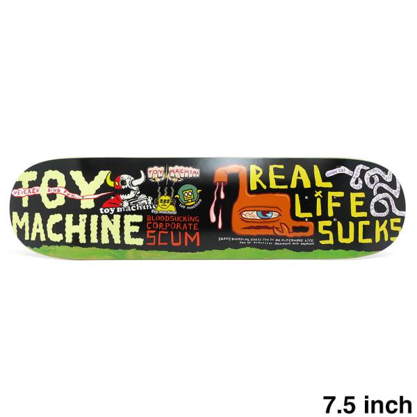 【TOY MACHINE / DECK】ED TEMPLETONが手掛けるスケボー・スケートボードのデッキブランド、TOY MACHINE（トイマシーン）。長さ：78.5cm　/　幅：19.0cmノーズ：17.0cm　/　テール：16.2c...