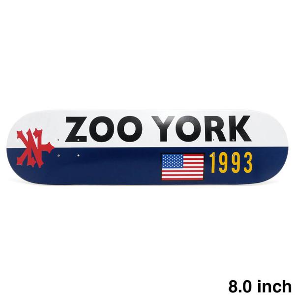 【ZOO YORK / DECK】ニューヨーク発のスケボー・スケートボードのデッキブランド、ZOO YORK（ズーヨーク）。長さ：81.2cm　/　幅：20.4cmノーズ：18.6cm　/　テール：17.5cmウィールベース：35.0cmコ...