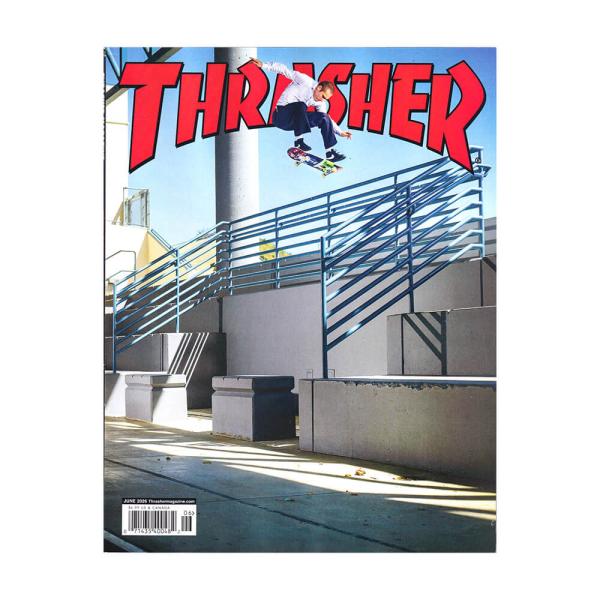 【THRASHER MAGAZINE】スケボー・スケートボードのメディア/雑誌、ブランド、THARSHER MAGAZINE（スラッシャー マガジン）。表紙：DYLAN JAEB目次：TREVOR McCLUNGMAIL DROPCANVA...