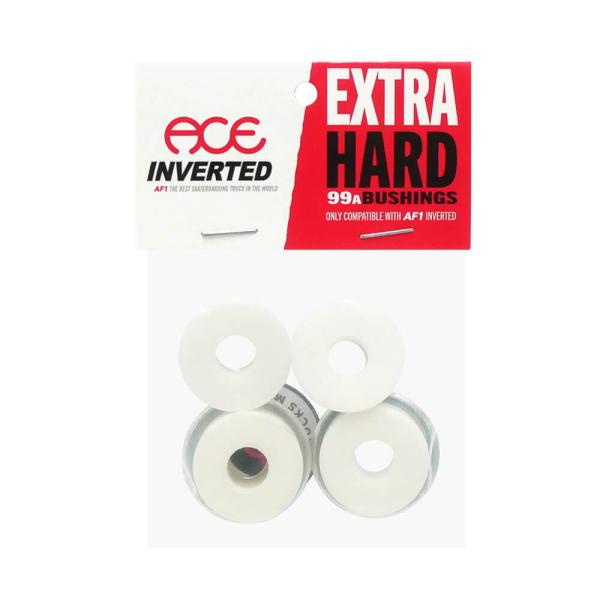 【ACE / BUSHING】スケボー・スケートボードのトラックブランド、ACE（エース）。エースの INVERTED トラック専用の交換ブッシュと、特別設計された凹型カップワッシャーのセットです。 トップ：99A / 10mmボトム：99...