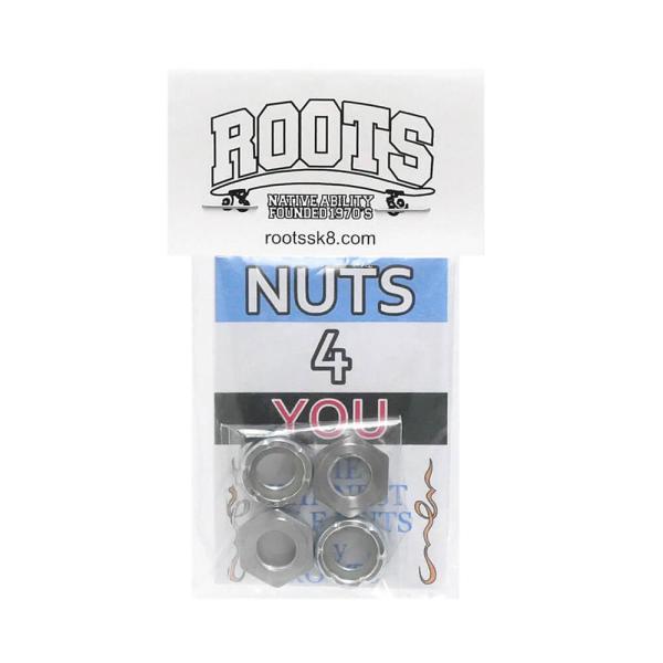 【ROOTS / AXLE NUT / NUTS 4 YOU】日本初のプロスケーター AKI AKIYAMA と兄弟の KATSU AKIYAMA が手掛けるスケートボードデッキブランド、ROOTS（ルーツ）。トラックの幅を約8mm広くする...