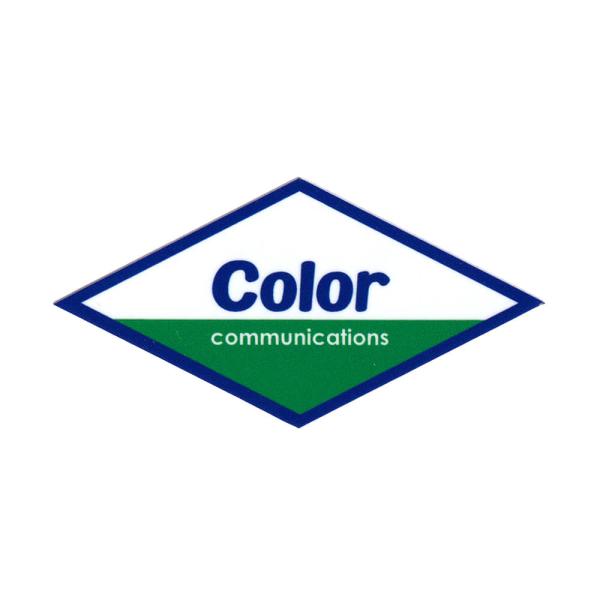 【COLOR COMMUNICATIONS / STICKER】スケボー・スケートボードのドメスティックアパレルブランド、COLOR COMMUNICATIONS（カラーコミュニケーションズ）のステッカーです。サイズ：約5cm x 9cm