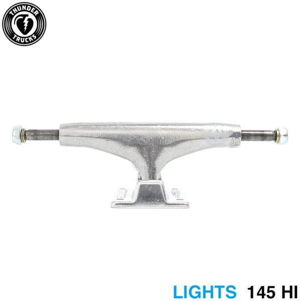 【THUNDER / TRUCK / LIGHTS】スケボー・スケートボードのトラックブランド、THUNDER（サンダー）。空洞キングピン、軽量化ベースプレートを採用。重すぎず軽すぎない、バランスのとれた軽量モデル。2個1セット（スケートボ...