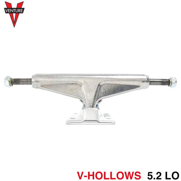 【VENTURE / TRUCK / V-HOLLOWS】スケボー・スケートボードのトラックブランド、VENTURE（ベンチャー）。空洞シャフト、空洞キングピン、軽量化ベースプレートを採用。重量の軽量化にこだわった超軽量モデル。2個1セット...