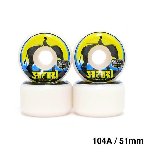 【SATORI / WHEEL】スケボー・スケートボードのウィールブランド、SATORI（サトリ）。特殊なウレタン素材を使用し、軽く、スピード性能を向上した高性能ウィールです。フラットスポット（パンク）も出来にくく、削れにくいのが特徴です。...