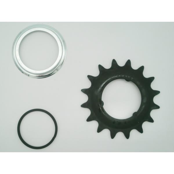 日本郵便　クリックポスト便で発送します。ダストキャップ、スナップリング付16T　厚歯（1/8　チェーン）　３mm厚ごく一般的な　軽快車に使われている物です。