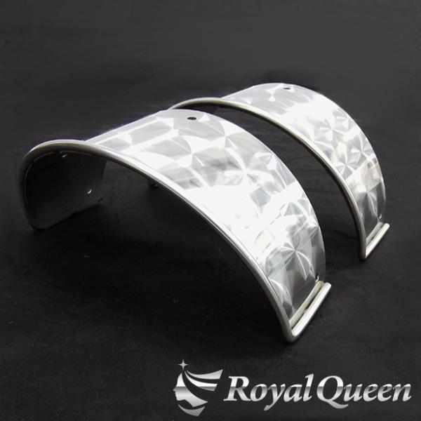 180Φ フォグランプ用 丸棒巻き バイザー ウロコ柄【RQFC2】トラック デコトラ ステンレス