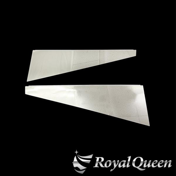 リニューアル♪両面鏡面仕様！丸棒8mm付き★ふそう ジェネレーション/ブルーテックキャンター ウインドウパネル  窓 飾り ステンレス 鏡面【RQWP27F】トラック　デコトラ