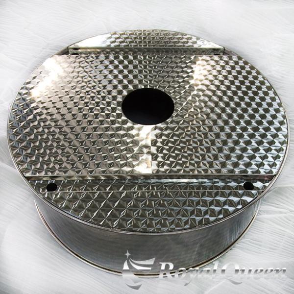 汎用 スペアタイヤカバー 中型 4t 17.5インチ/4ｔ車19.5インチ(4ｔ車に限る)ウロコ柄【RQWC6】トラック　デコトラ　ステンレス　装飾