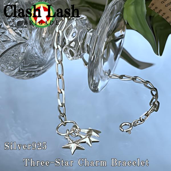 ※こちらの商品はワンサイズのみの販売となっております。ご購入の際は商品サイズ、お客様の手首回りのサイズに十分ご注意ください。◆ブランド:Clash Lash◆品番:CLO-004◆品名:Silver925 Three-Star Charm ...