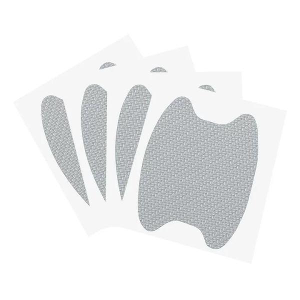 ご覧いただき誠にありがとうございます。自動車のドアハンドル部分をキズからガードしてくれます。プロテクターの4枚セットです。ドアハンドルだけではなく、カットして気になるバックミラーにもドアの側面にもご使用いただけます。カーボンデザインで高級感...